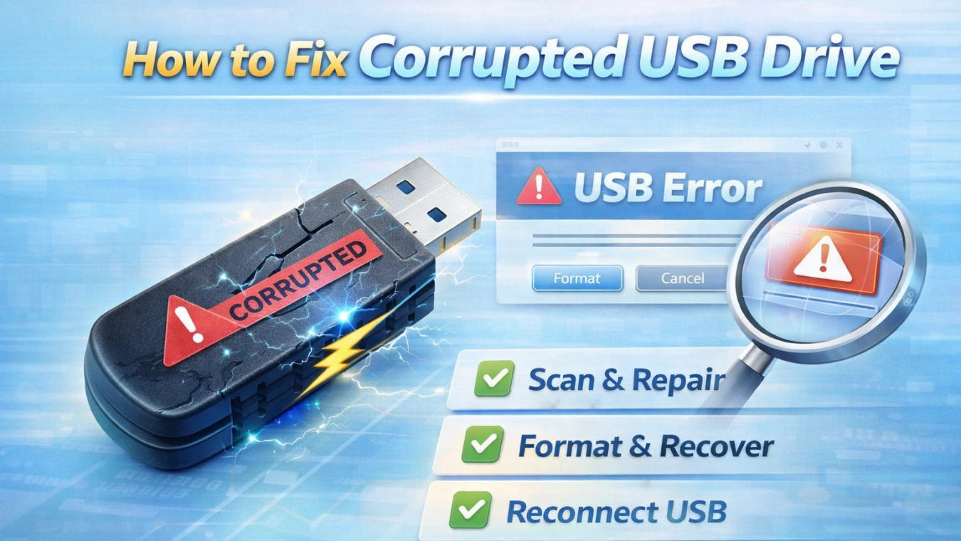 How to Fix Corrupted USB Drive: A Complete Guide | Amagicsoft