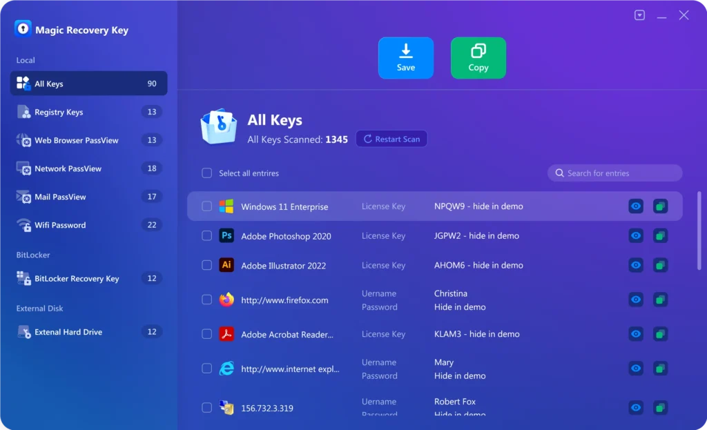 License Key Recovery | Amagicsoft