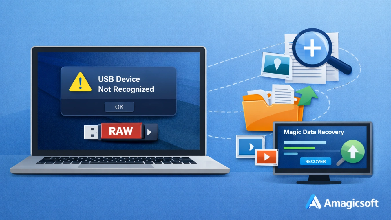 Comment réparer une clé USB non reconnue | Amagicsoft