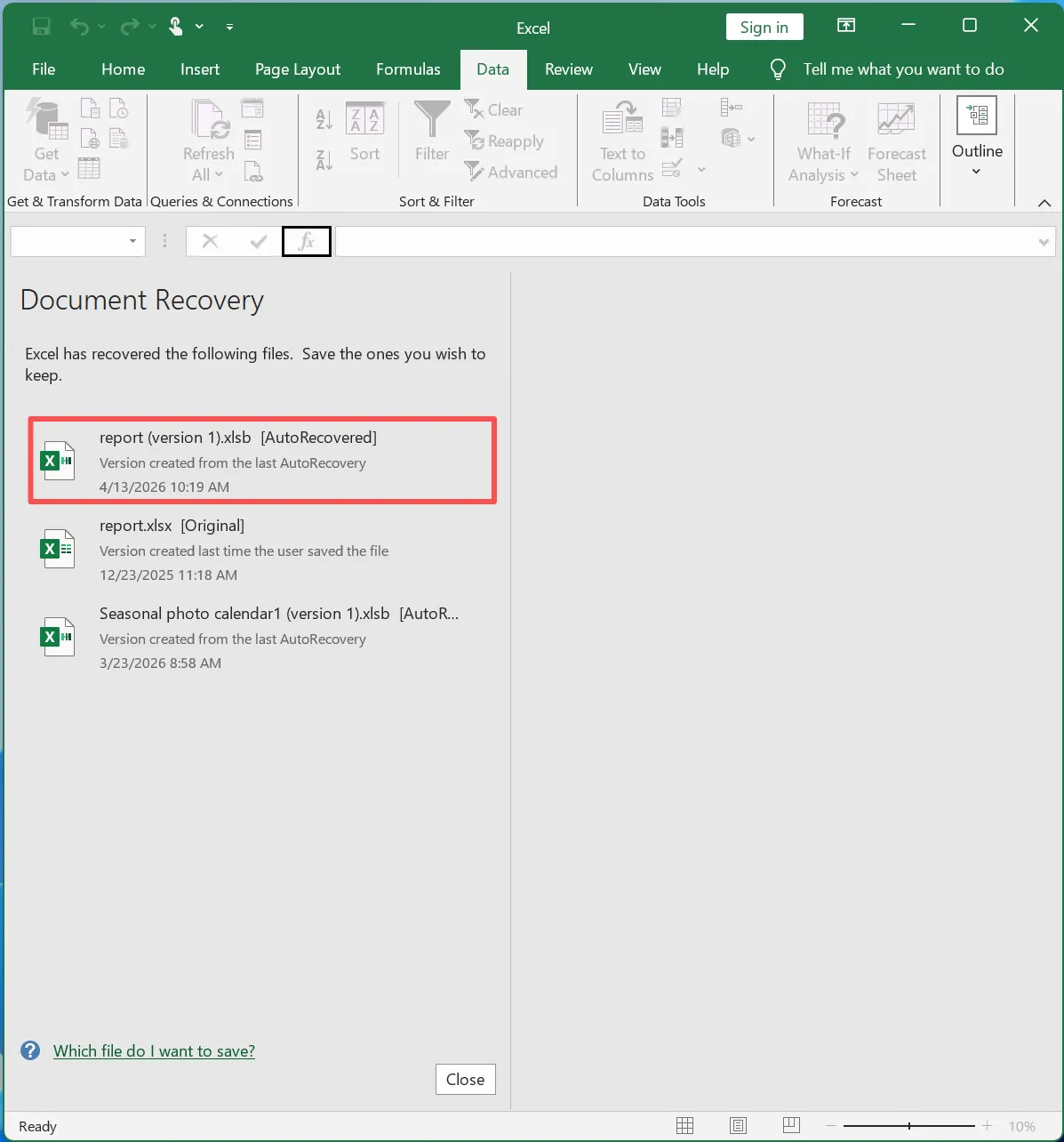 Lösungen und Tools zur Wiederherstellung nicht gespeicherter Excel ...