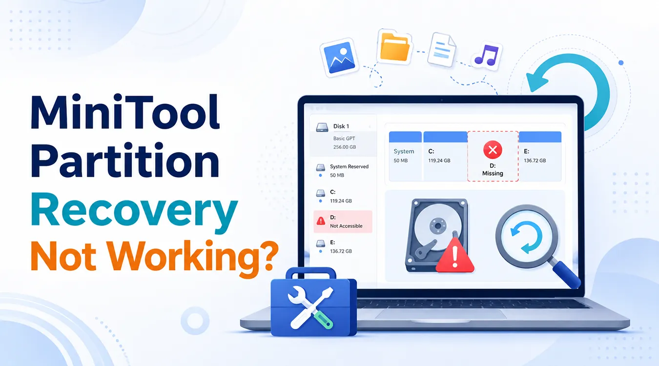 MiniTool Partition Recovery Not Working? | Amagicsoft